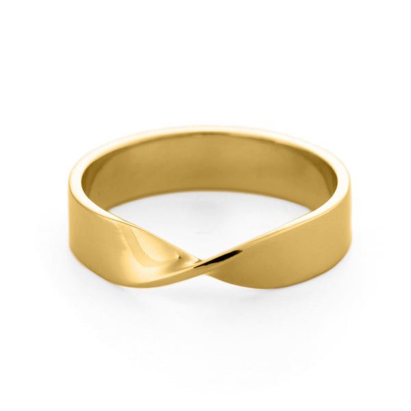 Mobius Wedding Ring 4 mm in 14K Gold | G&D Unique Designs